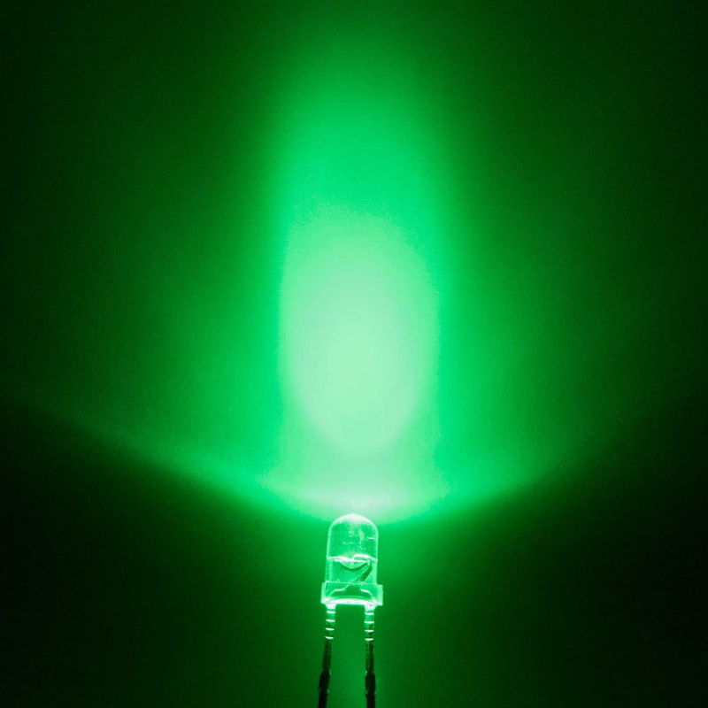 LED Pré-câblé 3mm Verte Clignotante 12v - Letmeknow