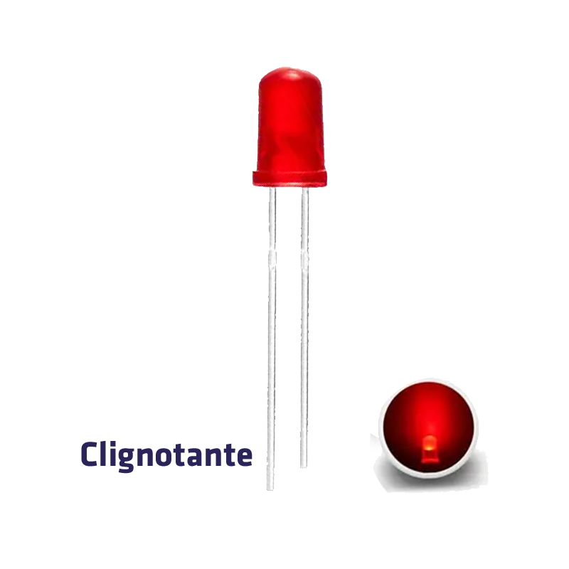 Diode LED clignotante rouge 5mm - Letmeknow