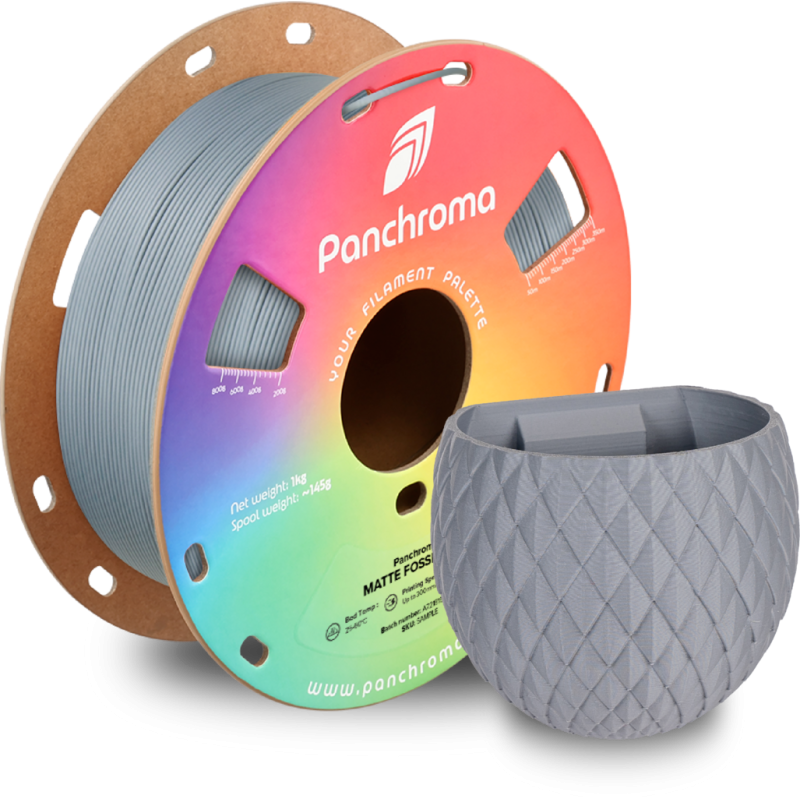 Filament Panchroma Matte PLA Fossil Grey 1.75mm 1Kg - Letmeknow