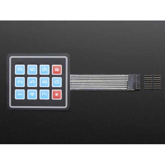 Clavier souple 12 touches matrice 3x4 - Letmeknow