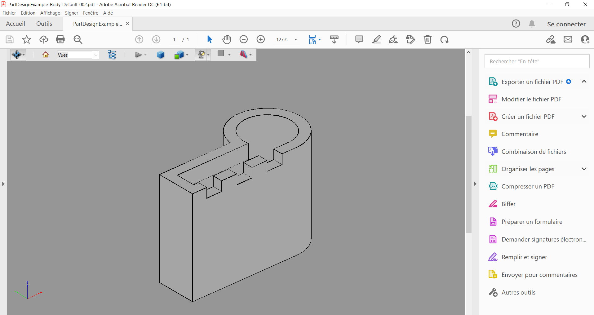 Création d"un Pdf 3D à partir de Freecad - Letmeknow